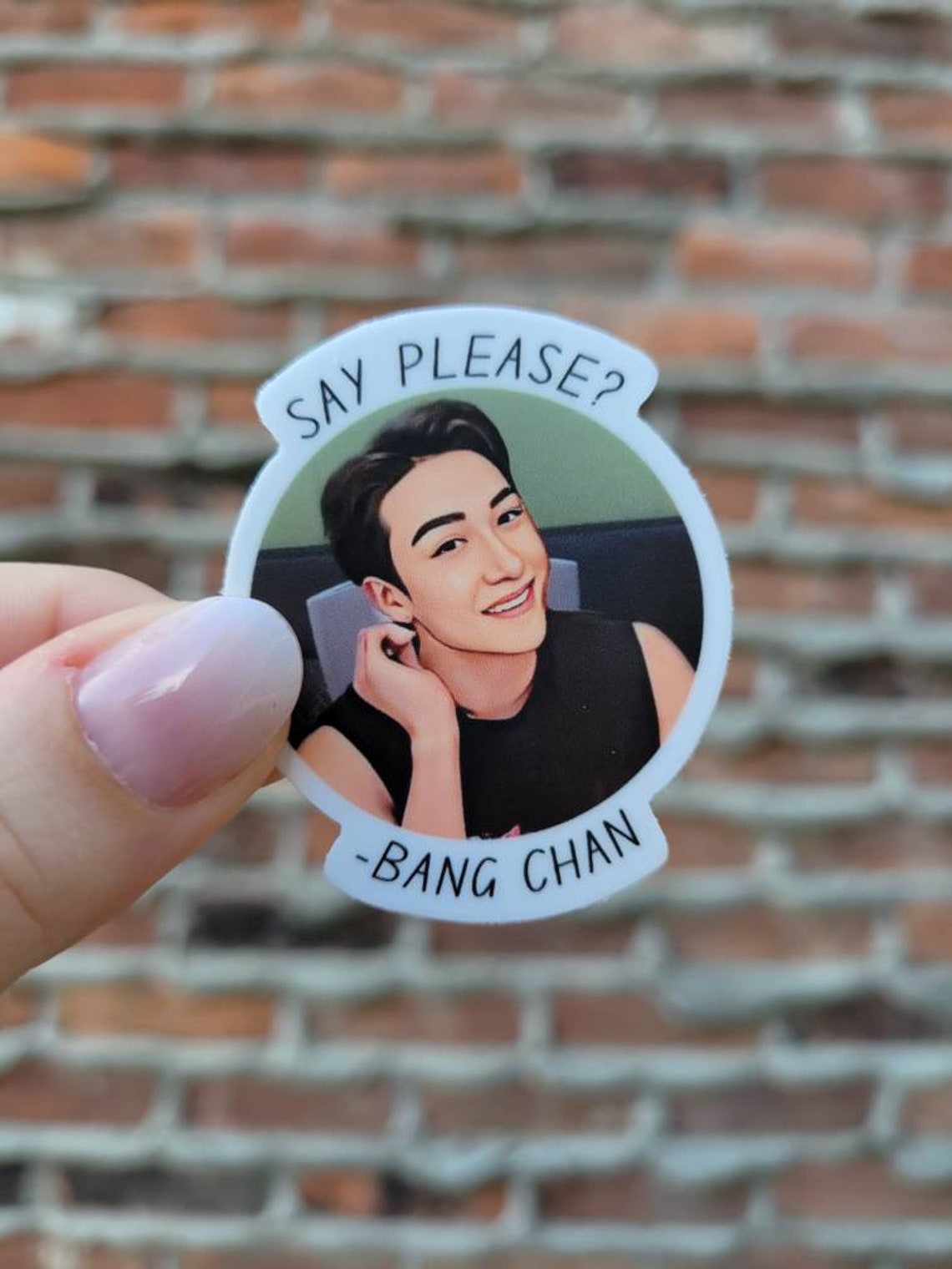 CHAN say Please Sticker / Stray Kids Laptop Decal - Etsy