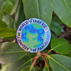 Stray Kids everywhere All Around the World Glitter Sticker / Laptop ...