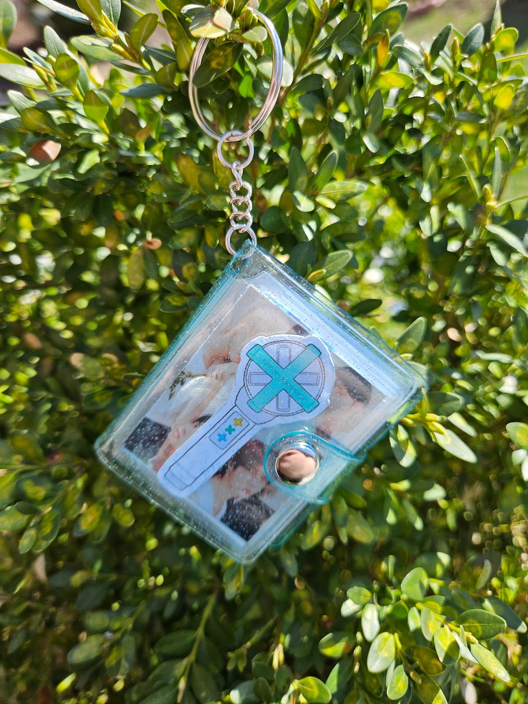 TXT Glitter Holographic Mini PHOTOCARD KEYCHAIN / Pocket Photo Book ...