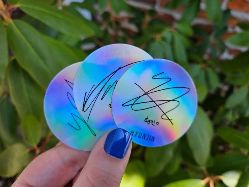 Stray Kids Signature-inspired Holographic Stickers / Laptop - Etsy