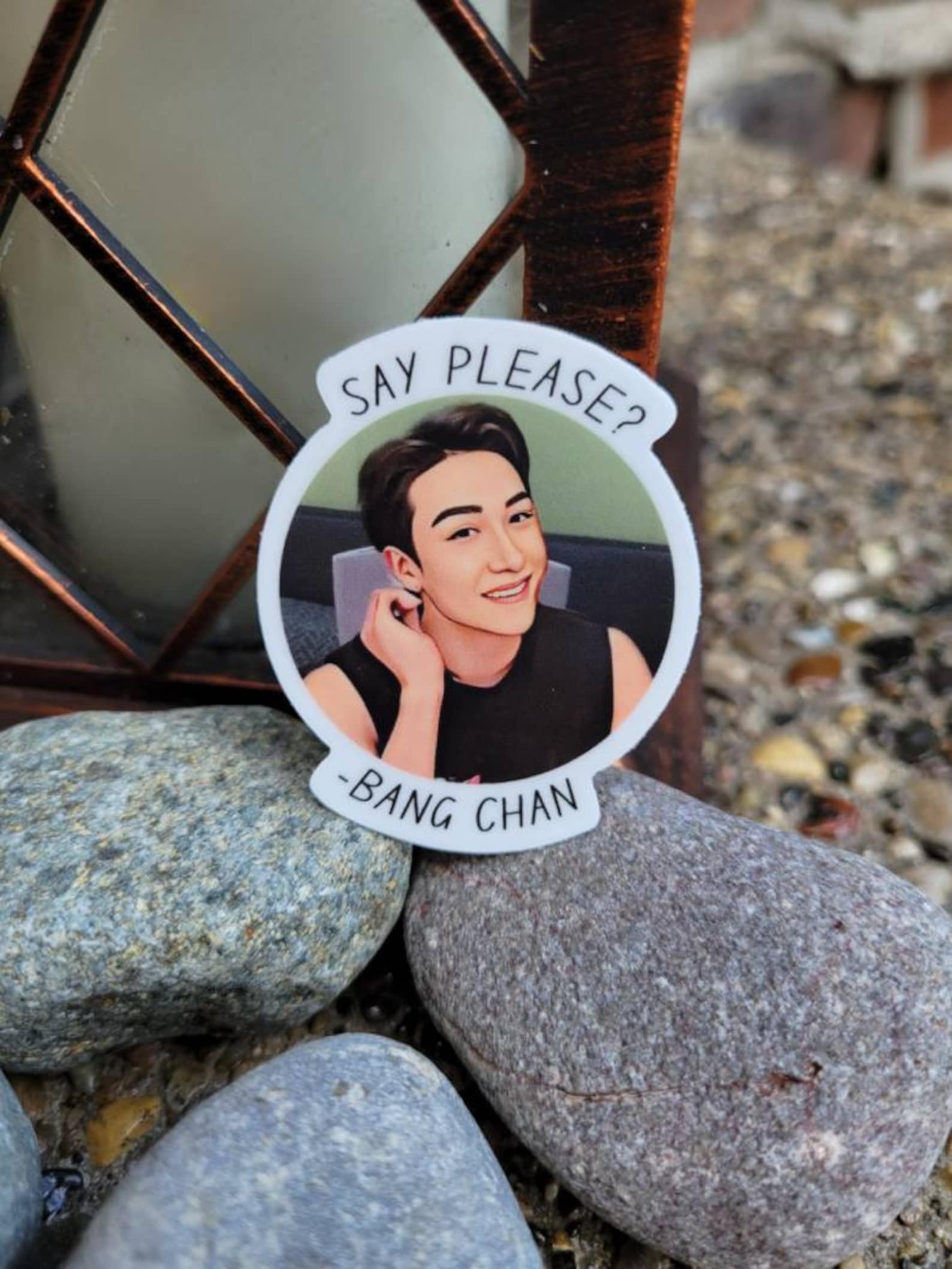CHAN say Please Sticker / Stray Kids Laptop Decal - Etsy