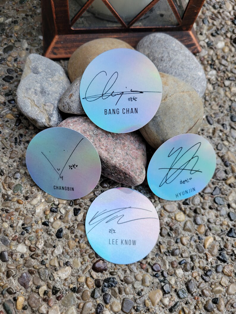 Stray Kids Signature-inspired Holographic Stickers / Laptop - Etsy