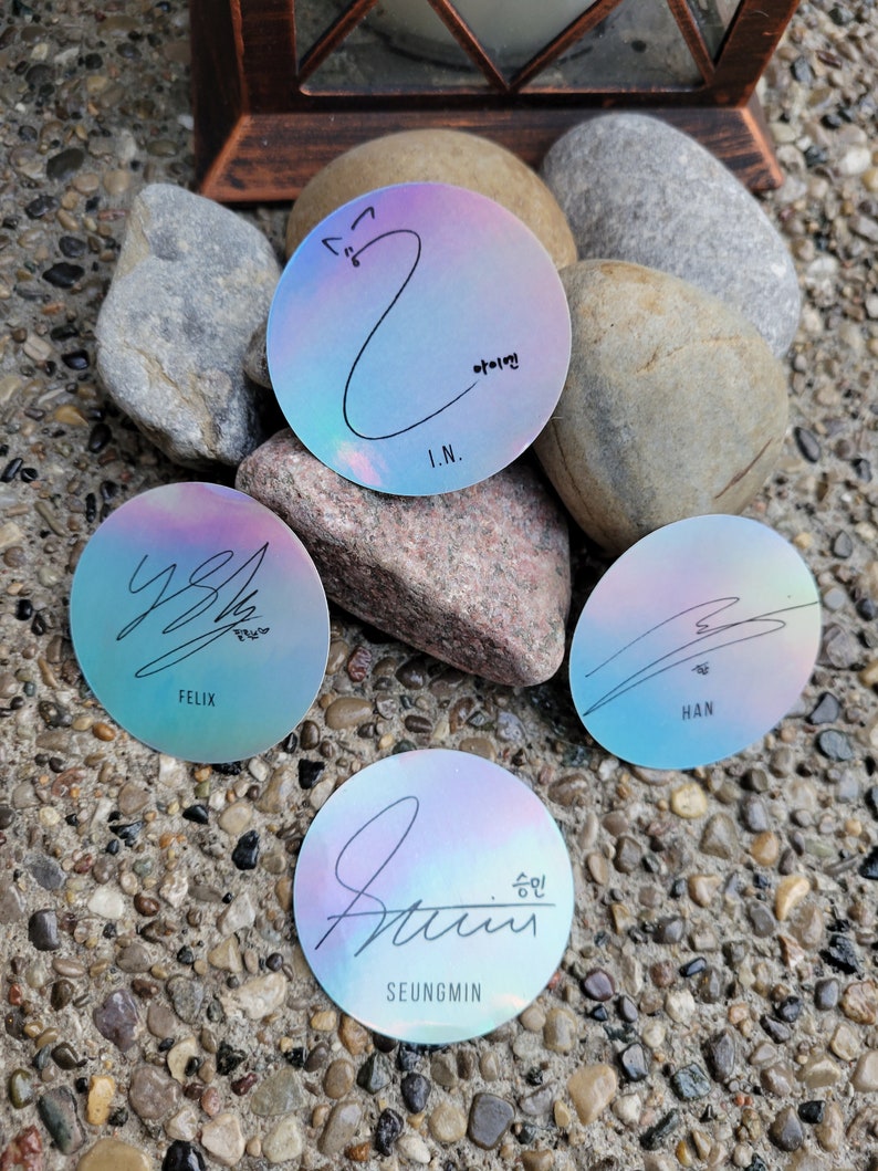 Stray Kids Signature-inspired Holographic Stickers / Laptop - Etsy