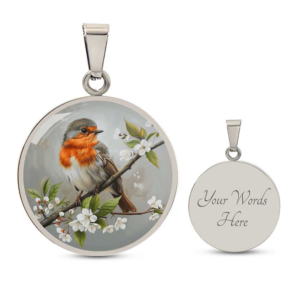 Red Robin Bird Pendant Necklace: Nature Inspired Jewelry - Etsy