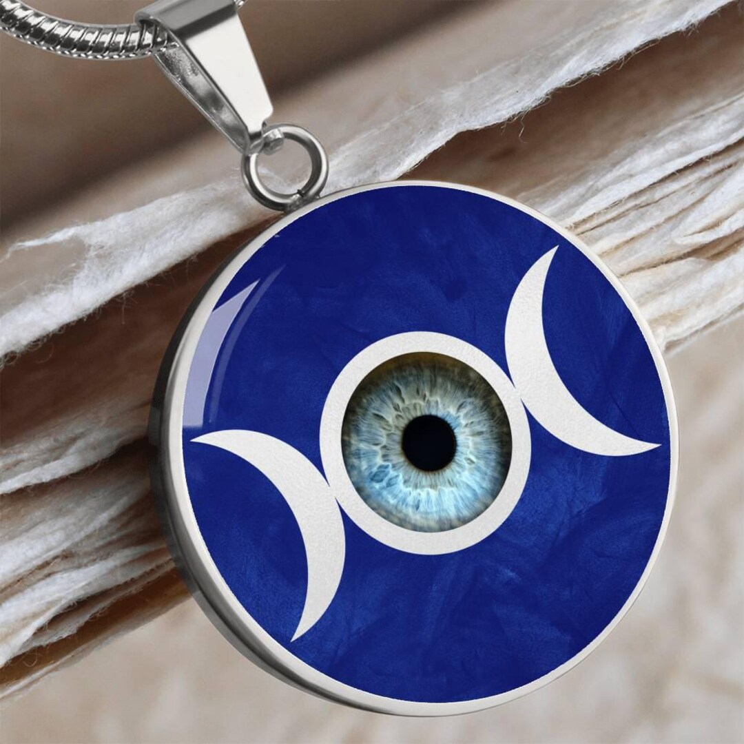 Triple Moon Eye Pendant - Etsy