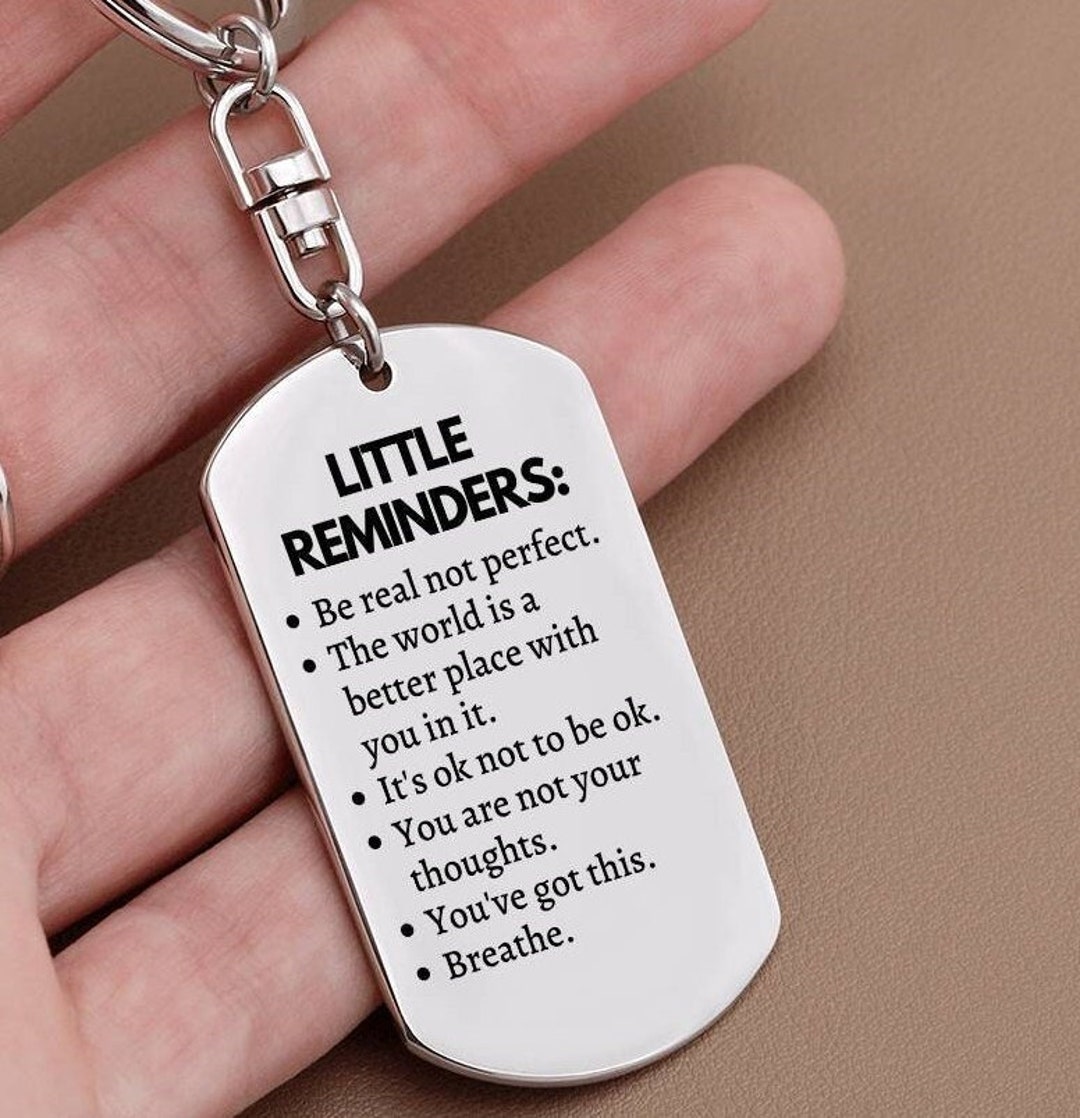 Little Reminders Keychain | Encouragement Gift | Mental Health Gift ...
