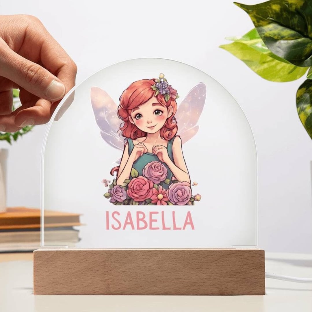 Personalized Fairy Night Light: Custom Nursery Decor With LED Wooden ...