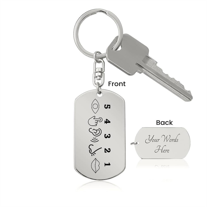5-4-3-2-1 Mindfulness Keychain, Mental Health Keychain, Gift for ...