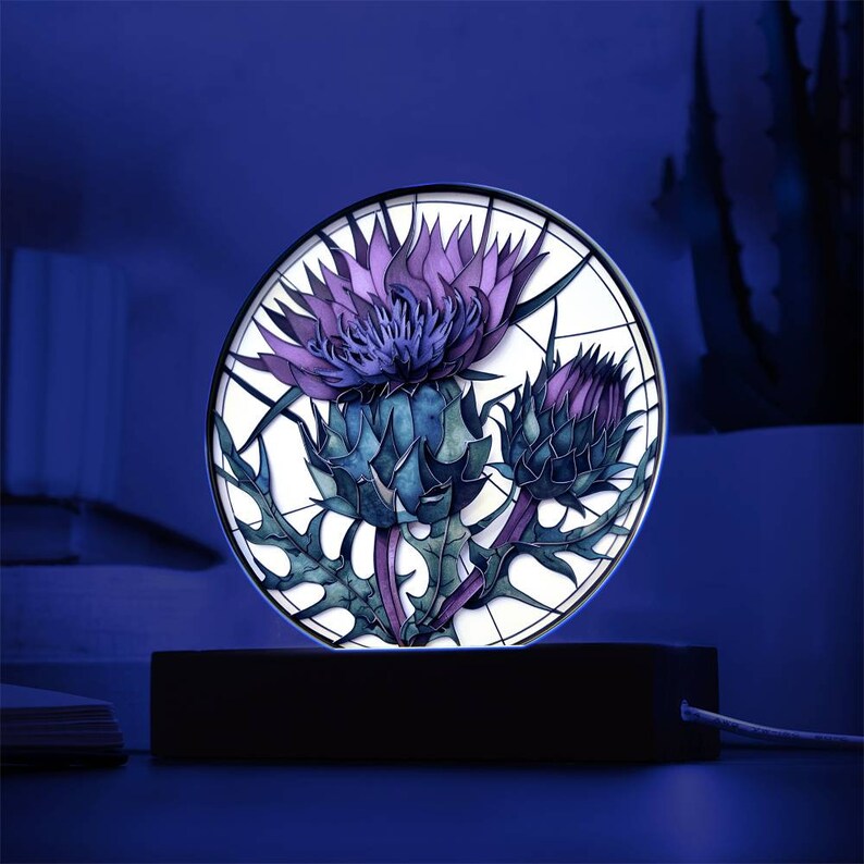 Scottish Thistle Acrylic Plaque: 3D Art Home Decor - Etsy