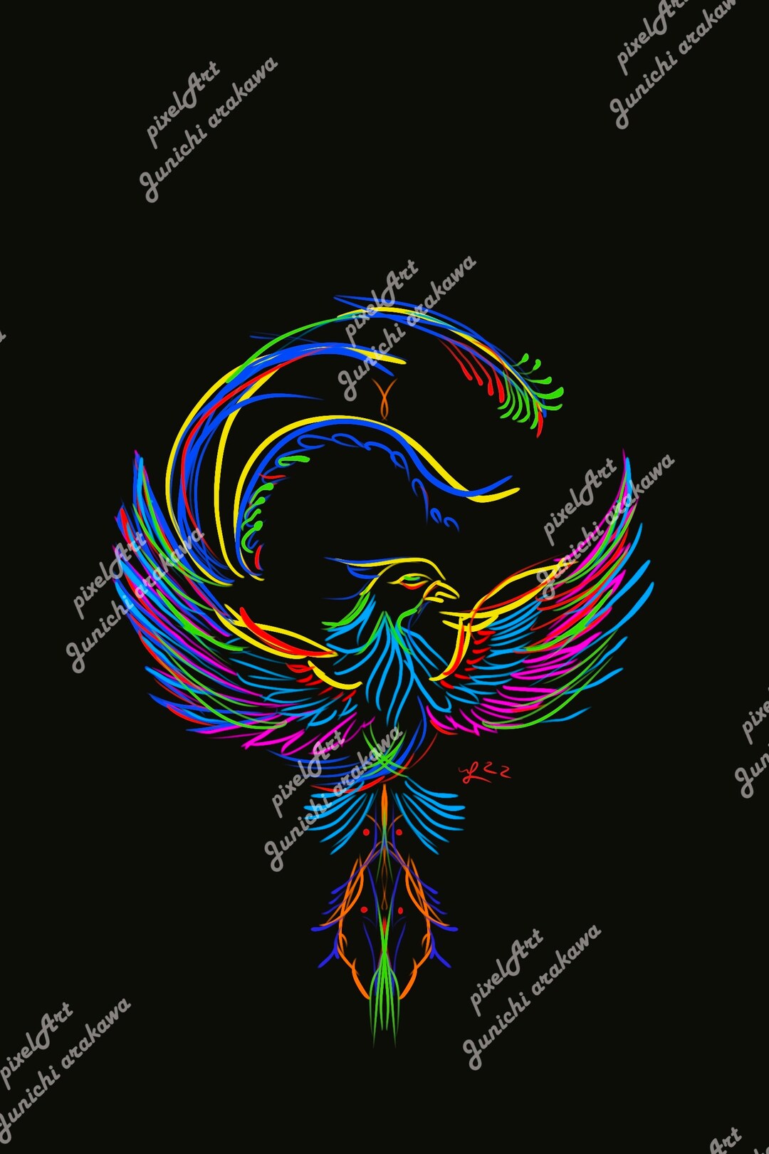 Phoenix With White Mat - Etsy