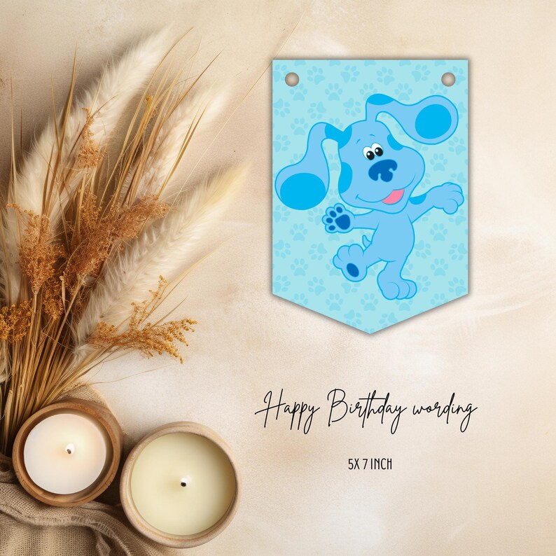 Blue's Clues Birthday Banner, Blue's Clues Party Banner, Happy Birthday Banner Bunting Flags 039 ...