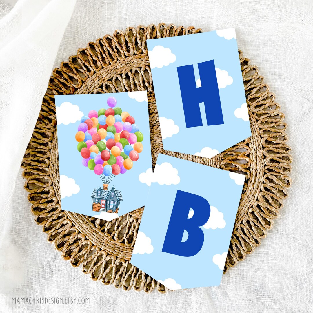 UP Birthday Banner, UP Party Banner, Happy Birthday Banner Bunting ...