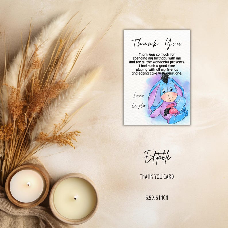 Eeyore Birthday Invitation, Printable Birthday Invitation, Editable ...