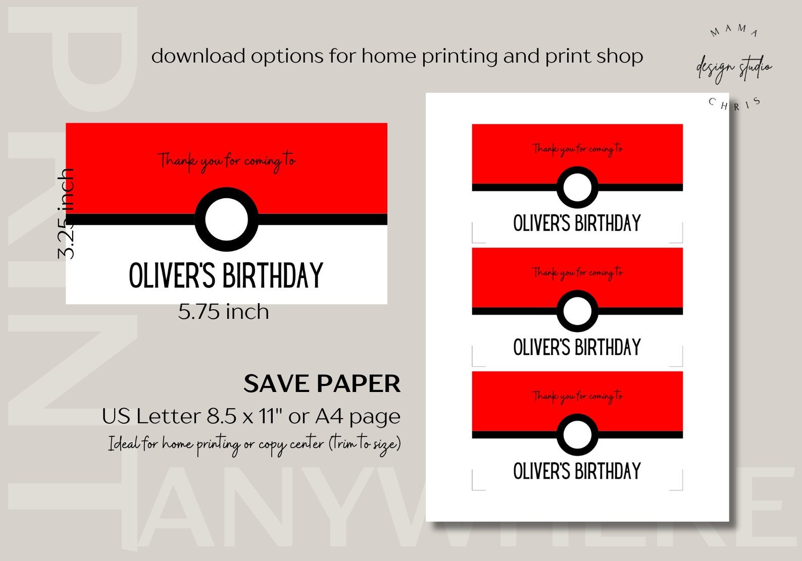 Pokemon Gable Box Labels Printable Gable Box Labels Editable Template ...