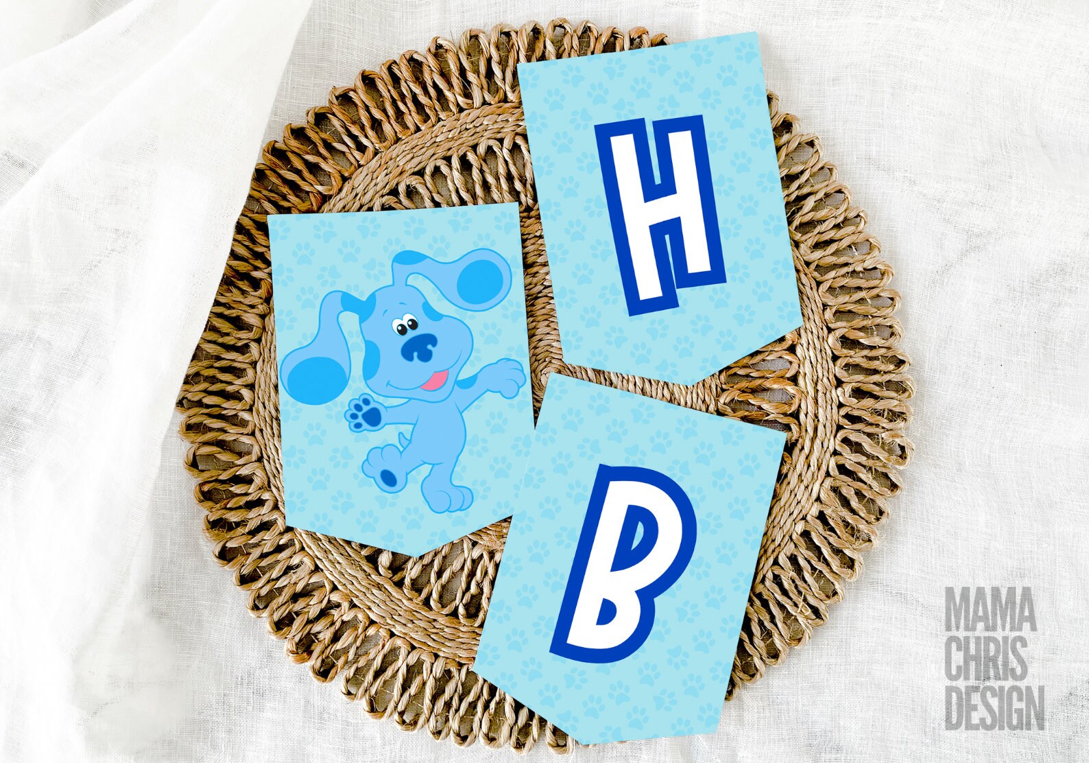 Blue's Clues Birthday Banner, Blue's Clues Party Banner, Happy Birthday Banner Bunting Flags 039 ...