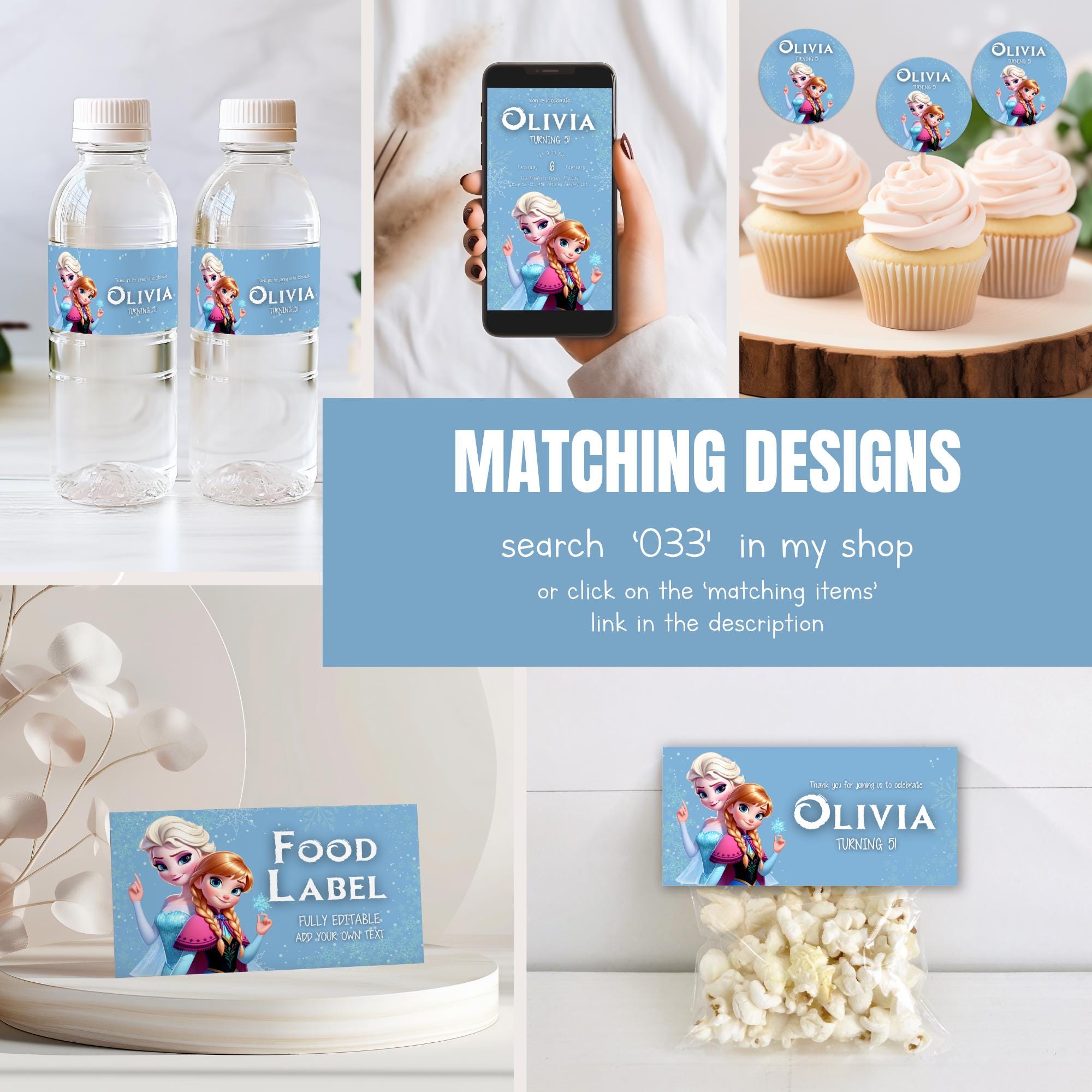 Frozen Gable Box Label Editable, Frozen Favour Box Sticker Template ...