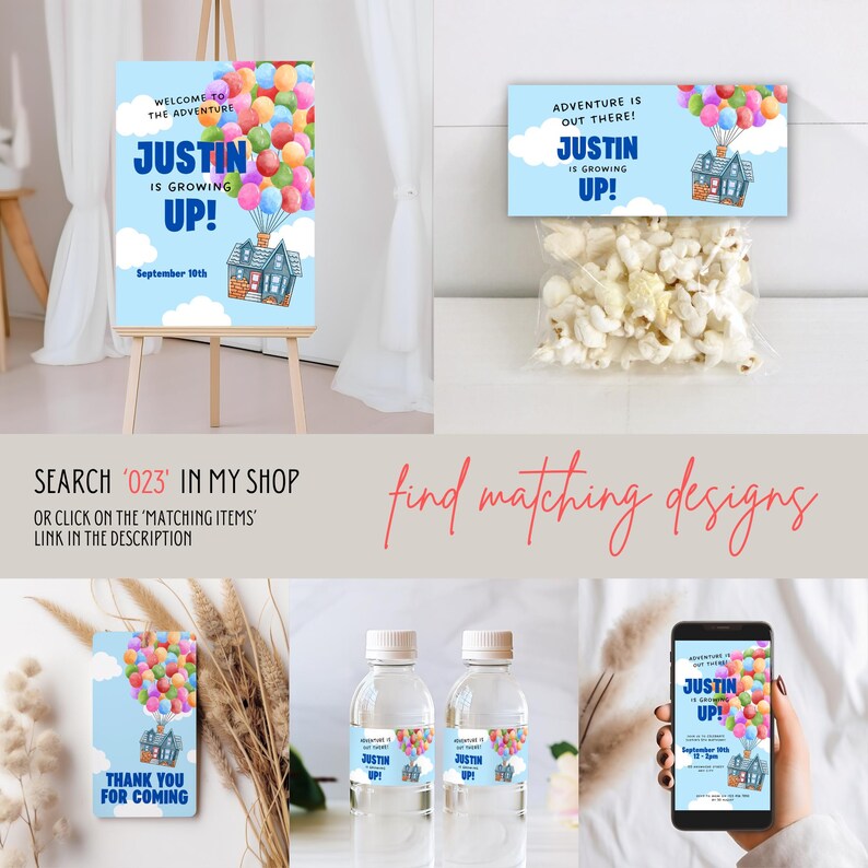 UP Cupcake Topper, Printable Cupcake Topper, Editable Template, UP Party, UP Birthday 023 - Etsy