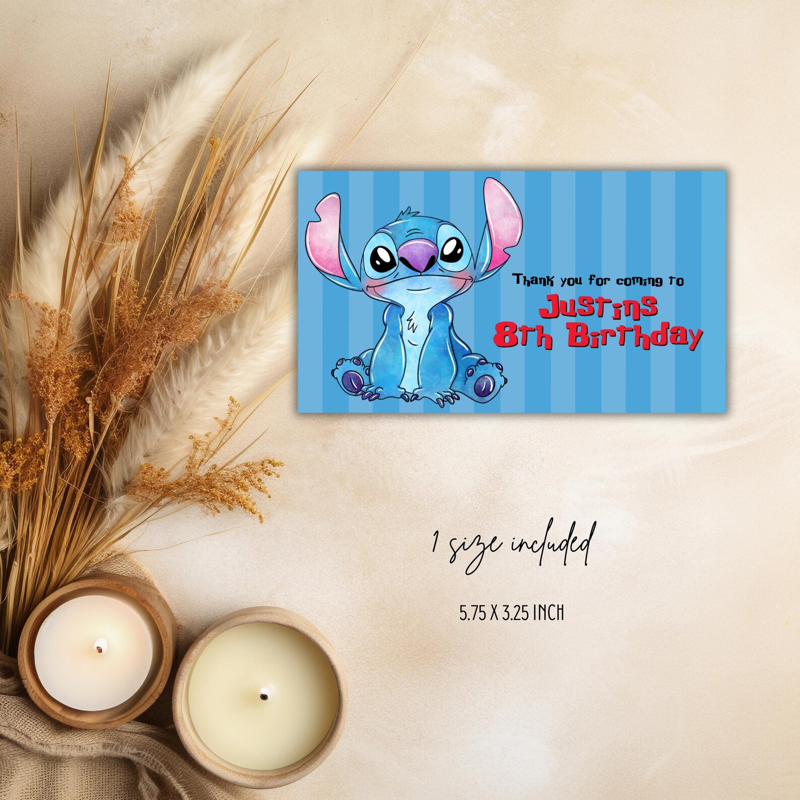 Stitch Gable Box Label Editable, Lilo and Stitch Favour Box Sticker ...