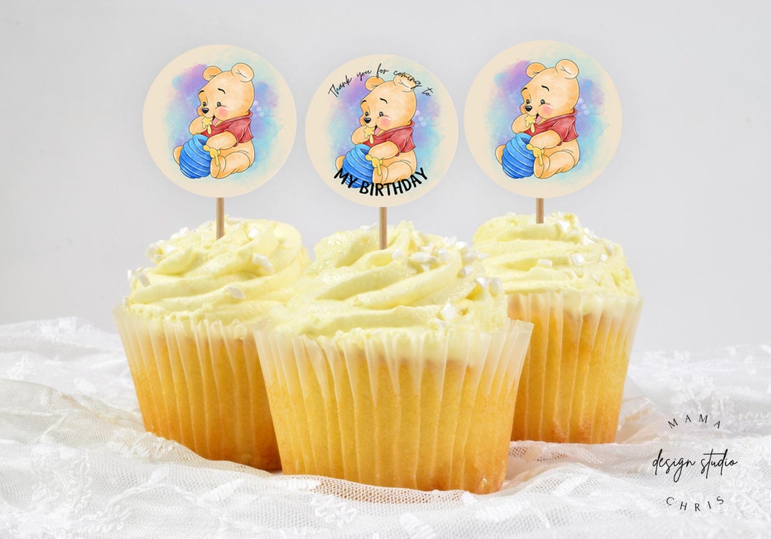 Winnie the Pooh Cupcake Toppers Printable Cupcake Topper Instant ...