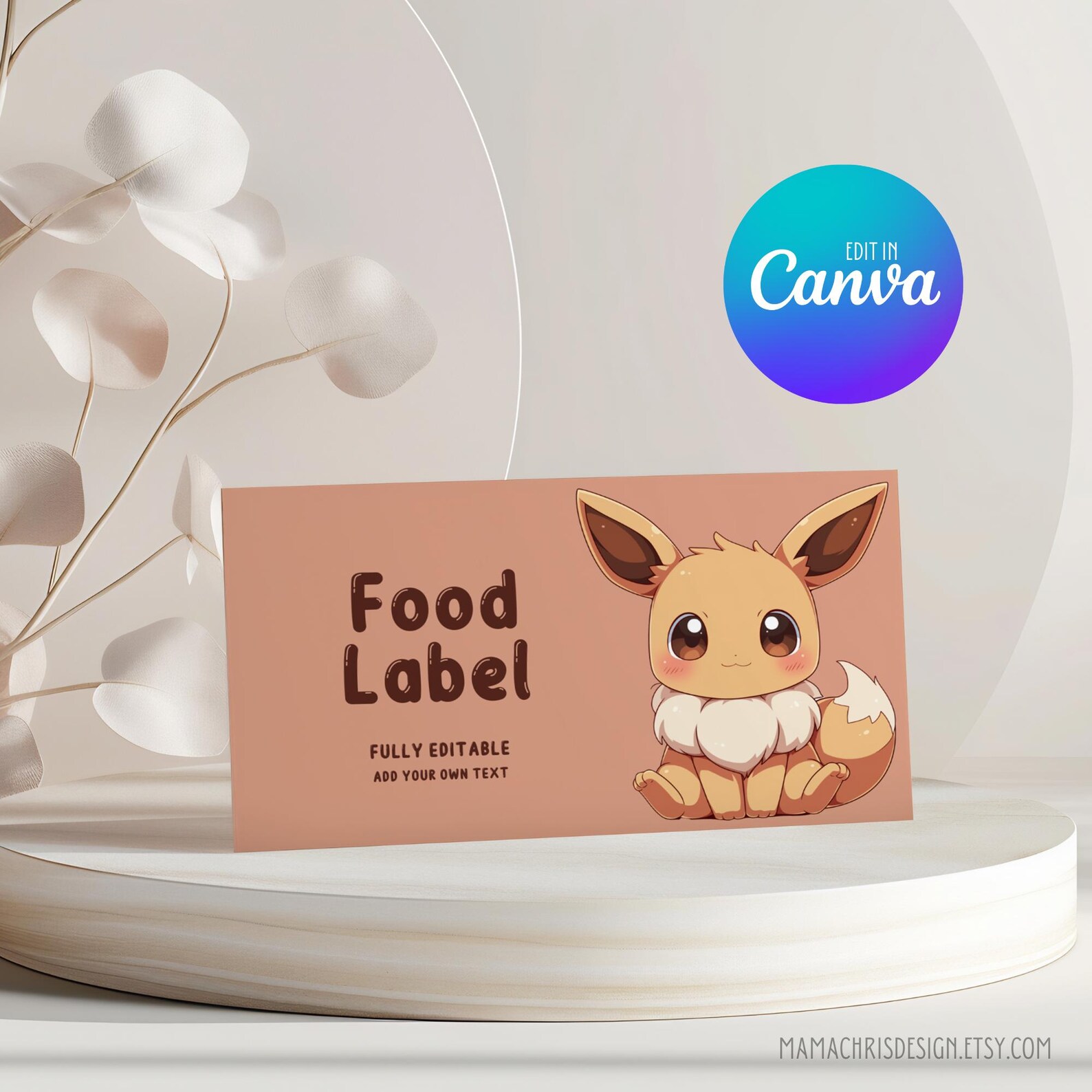 Eevee Food Label, Birthday Party Food Tent Cards, Eevee Food Tent Label 030 - Etsy