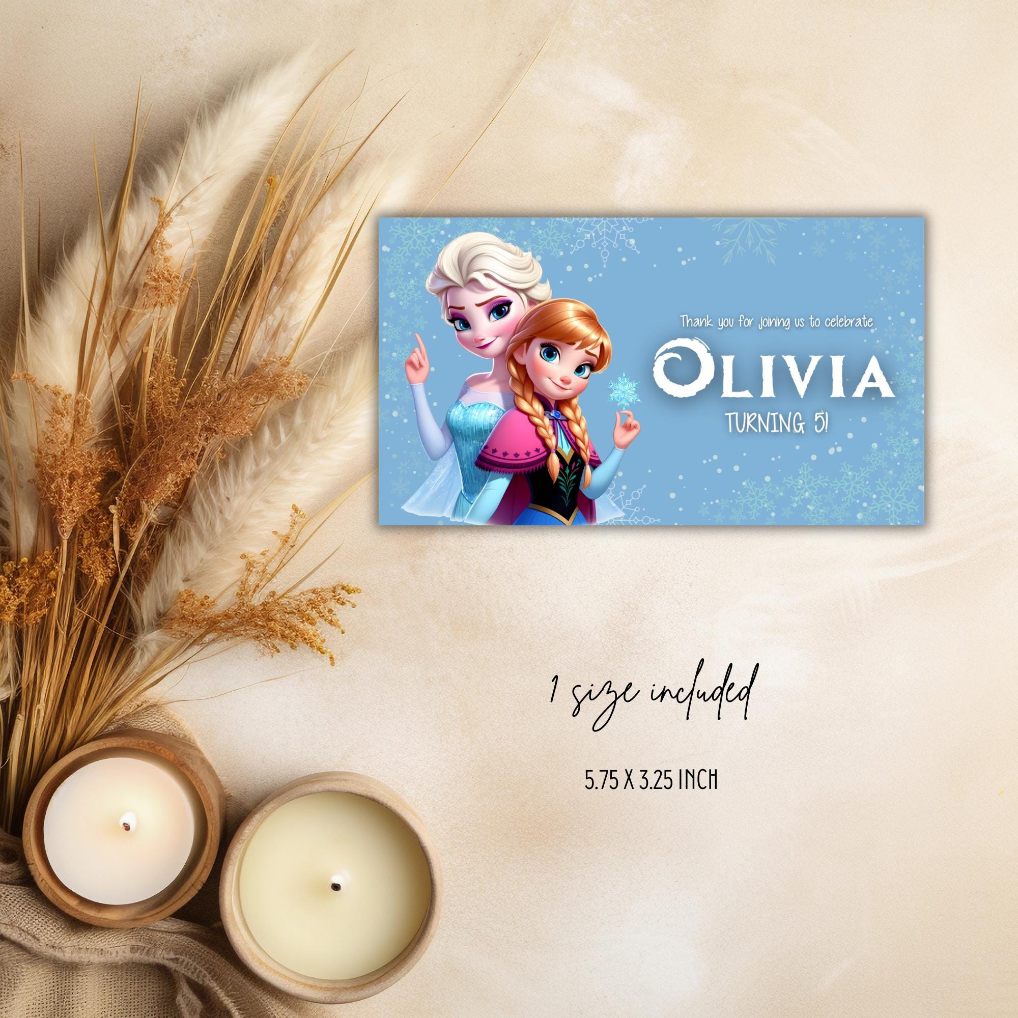 Frozen Gable Box Label Editable, Frozen Favour Box Sticker Template ...