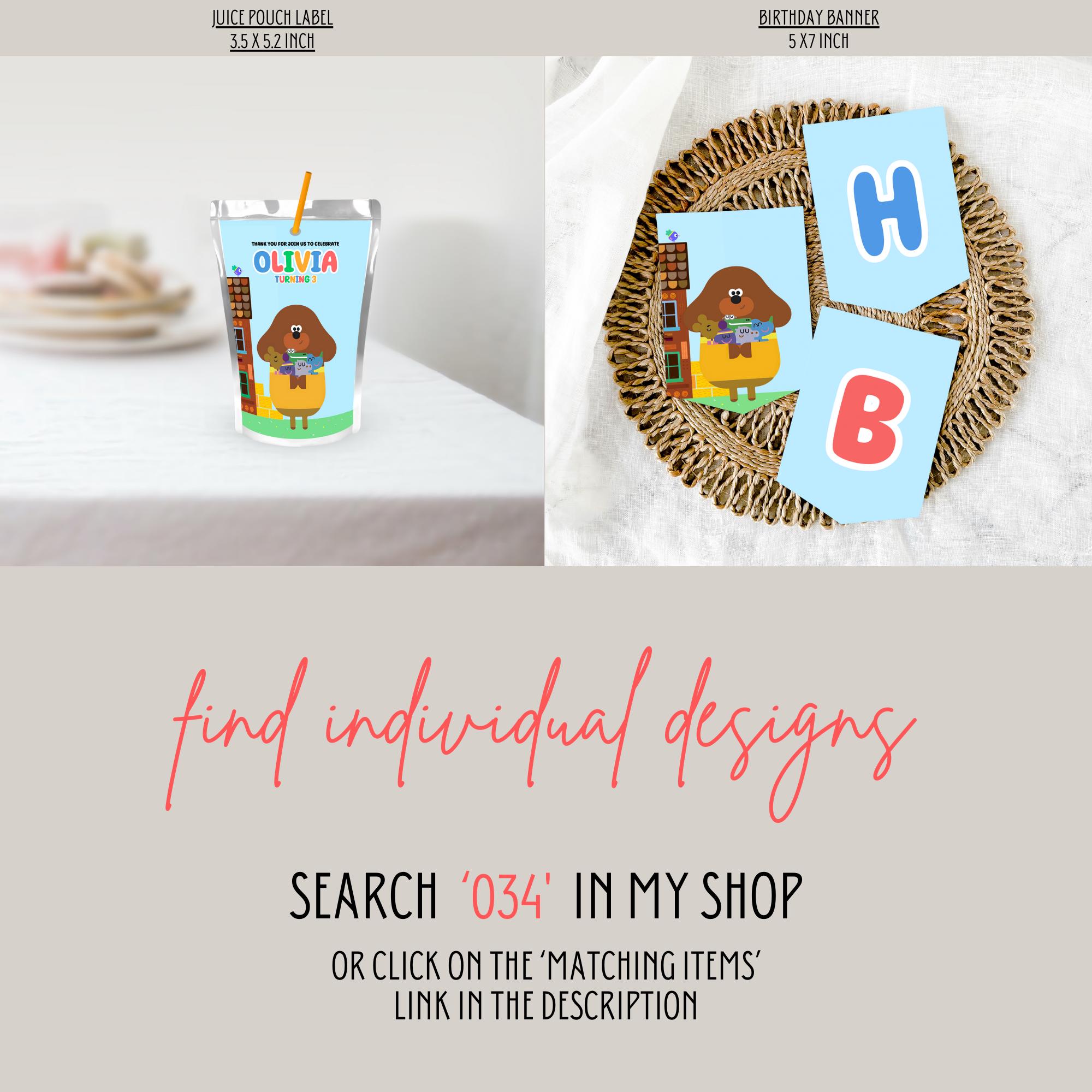 Hey Duggee Birthday Party Bundle Template, Editable Birthday Party ...