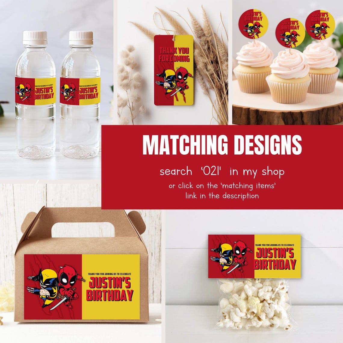 Deadpool & Wolverine Birthday Invitation, Printable Birthday Invitation ...