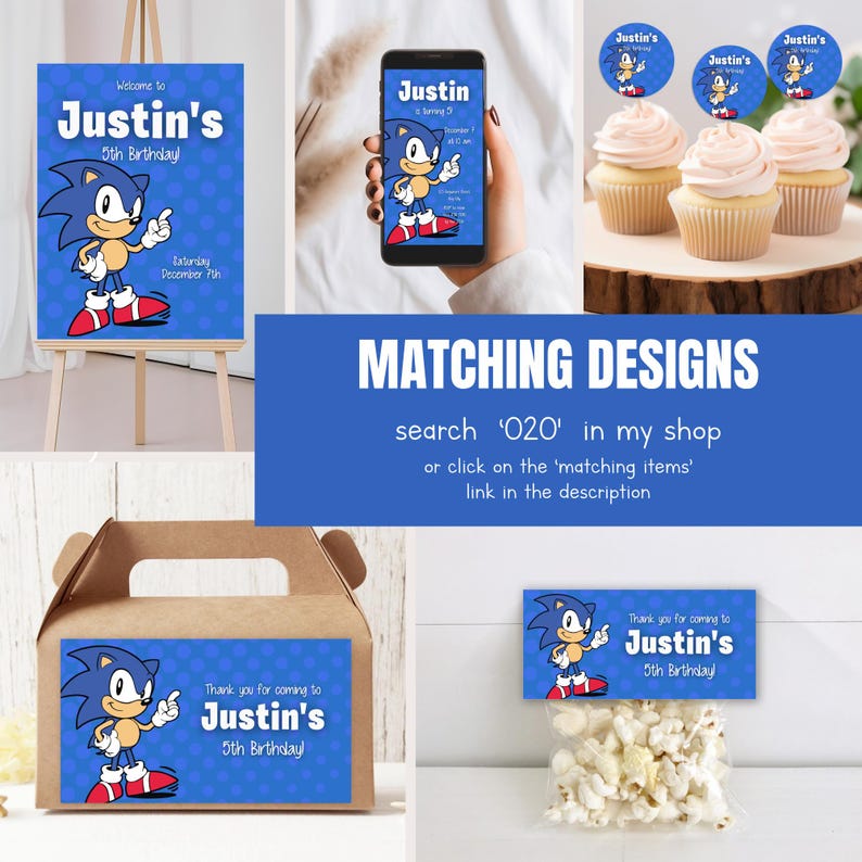 Sonic Water Bottle Label Template, Printable Sonic Bottle Label ...