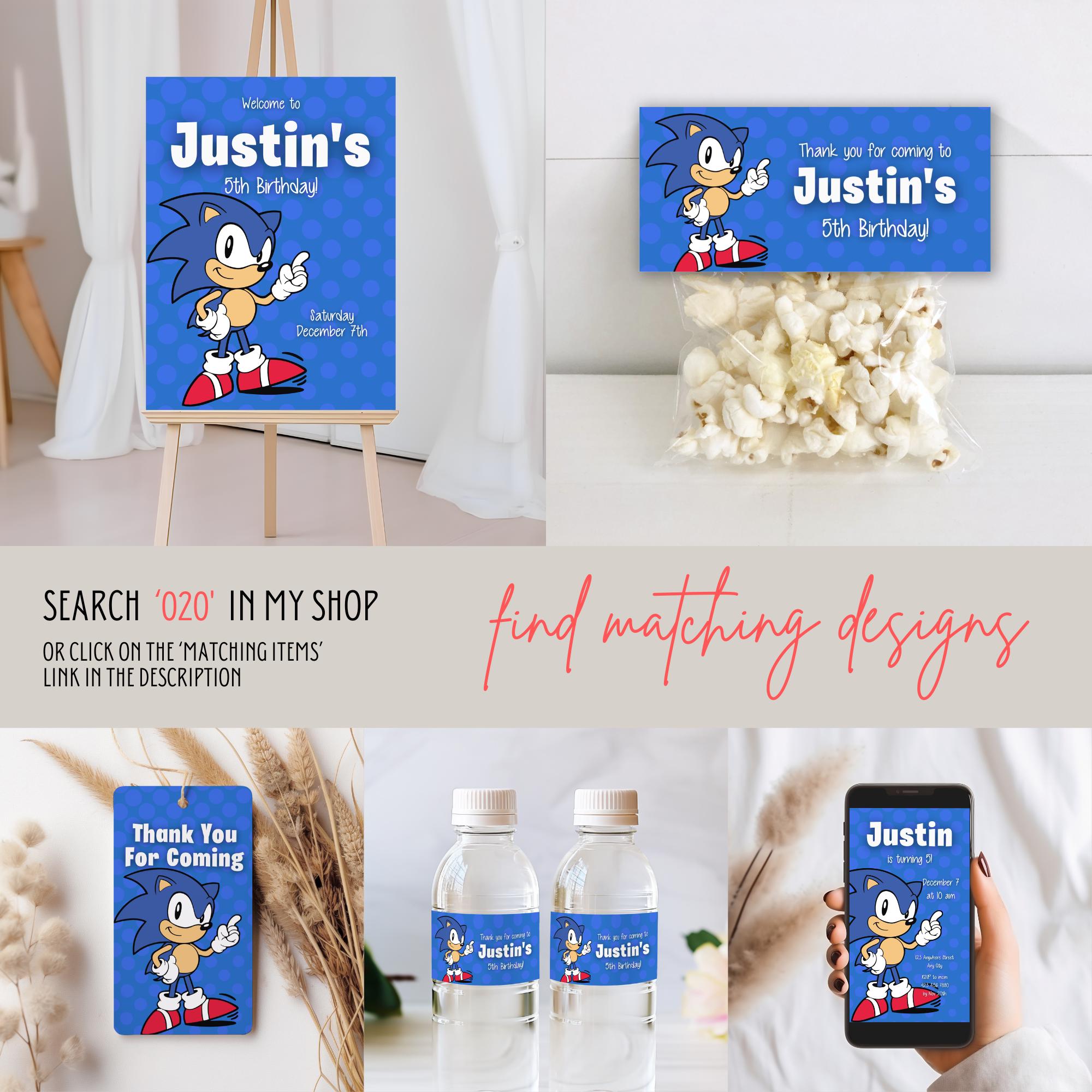 Sonic Food Label, Birthday Party Food Tent Cards, Sonic Food Tent Label ...