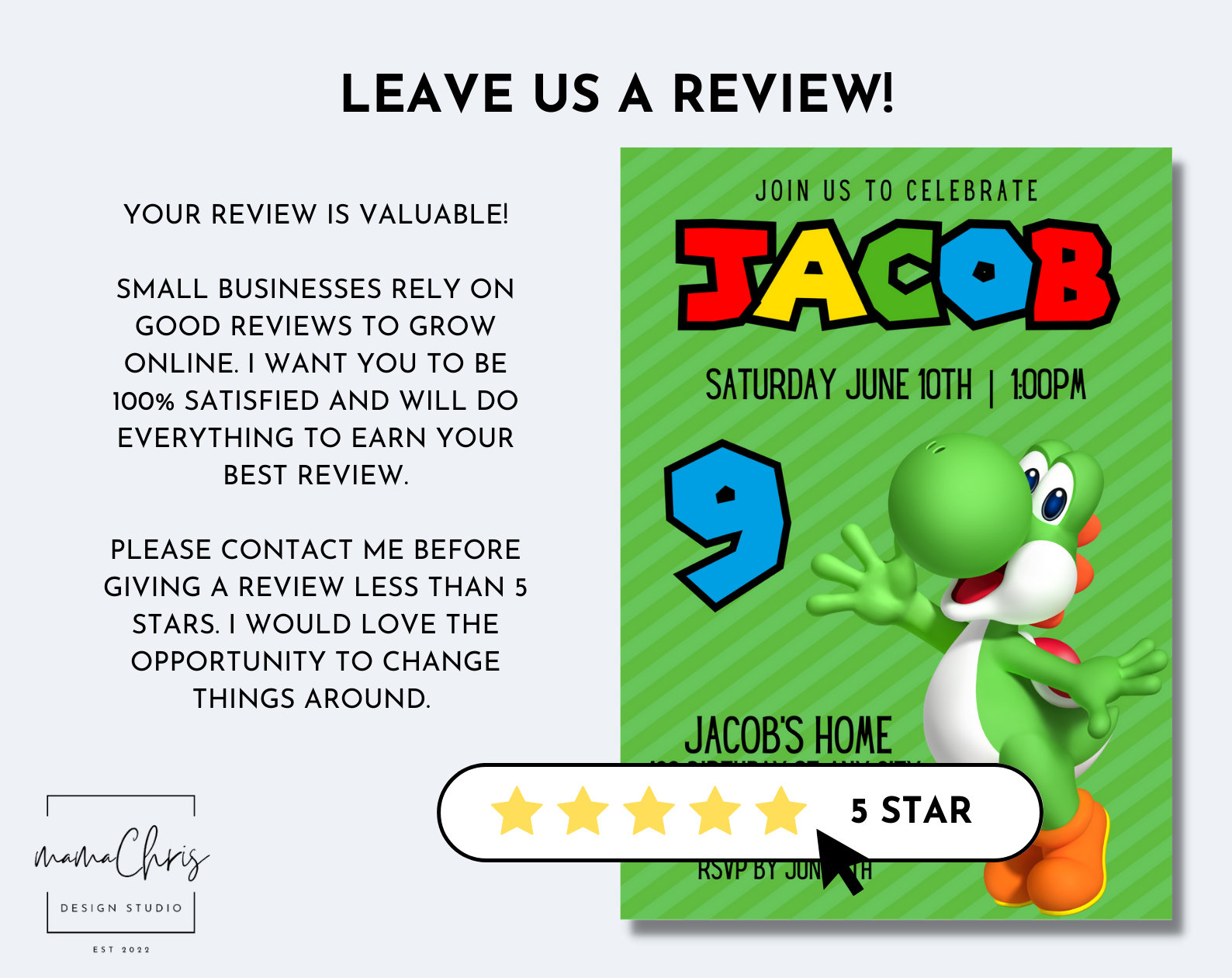 Yoshi Birthday Invitation Printable Invitation Instant - Etsy