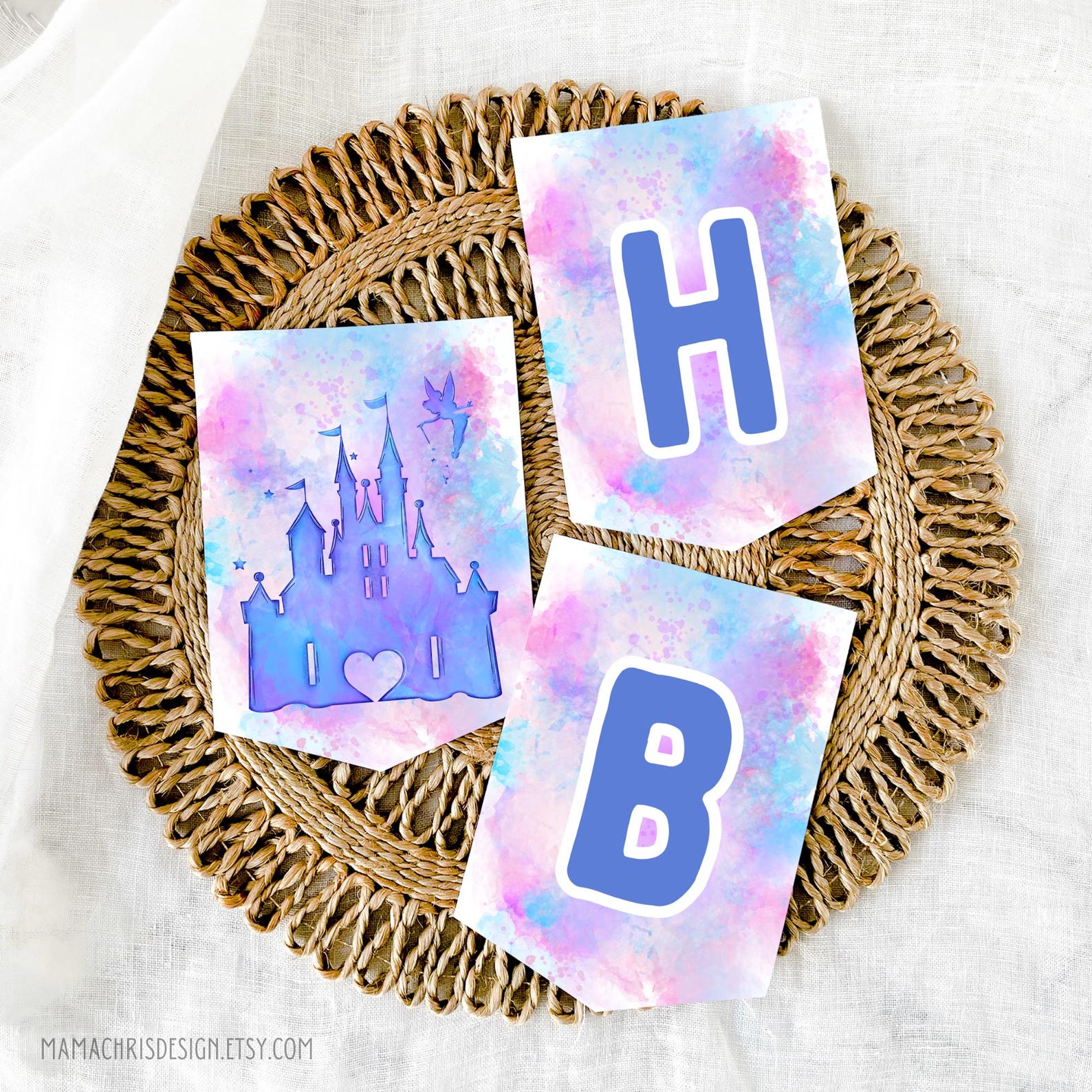 Princess Castle Birthday Banner, Princess Castle Party Banner, Happy ...