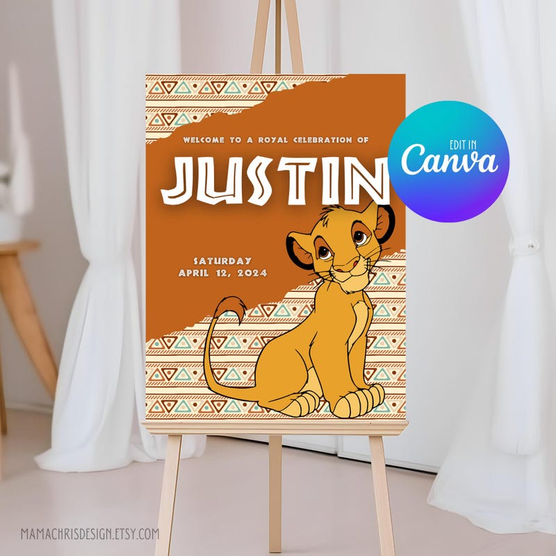 Lion King Welcome Sign - Etsy