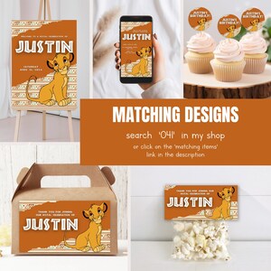 The Lion King Water Bottle Label Template, Printable Simba Bottle Label ...