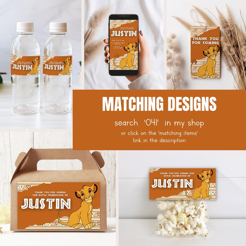 The Lion King Cupcake Topper, Printable Cupcake Topper, Editable ...