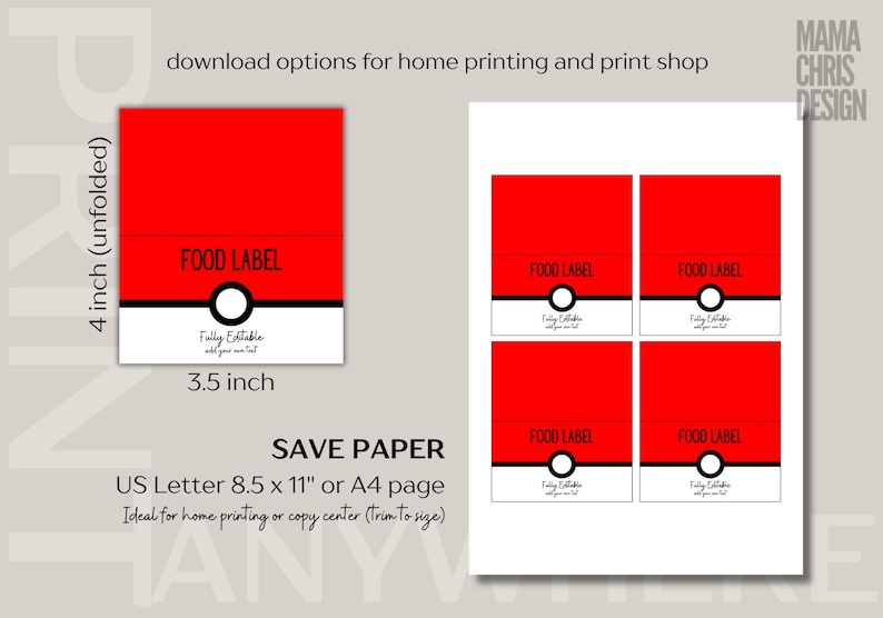 Pokemon Food Label, Birthday Party Food Tent Cards, Pokemon Food Tent ...
