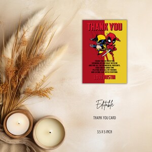 Deadpool & Wolverine Birthday Invitation, Printable Birthday Invitation ...