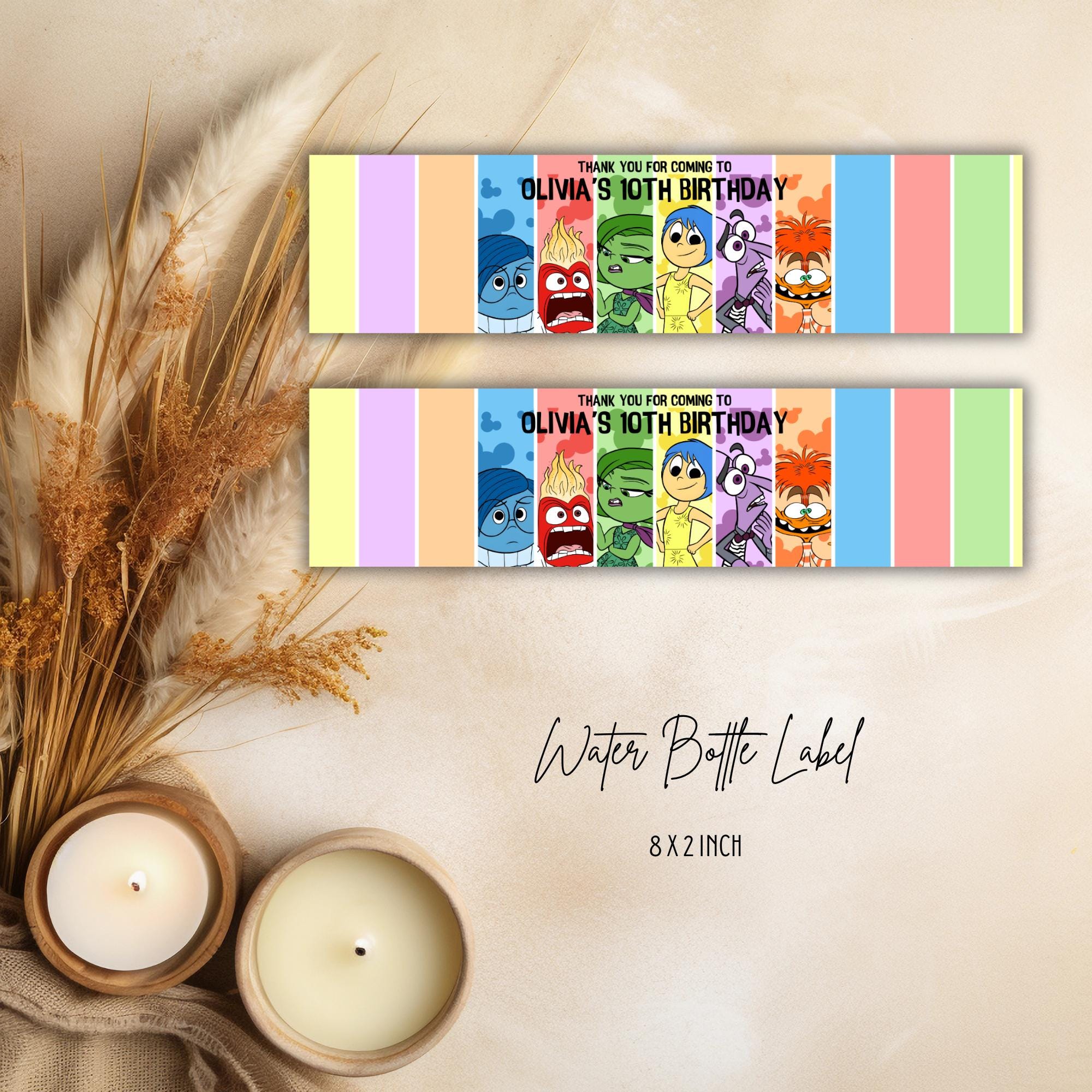 Inside Out Water Bottle Label Template, Printable Inside Out Bottle ...