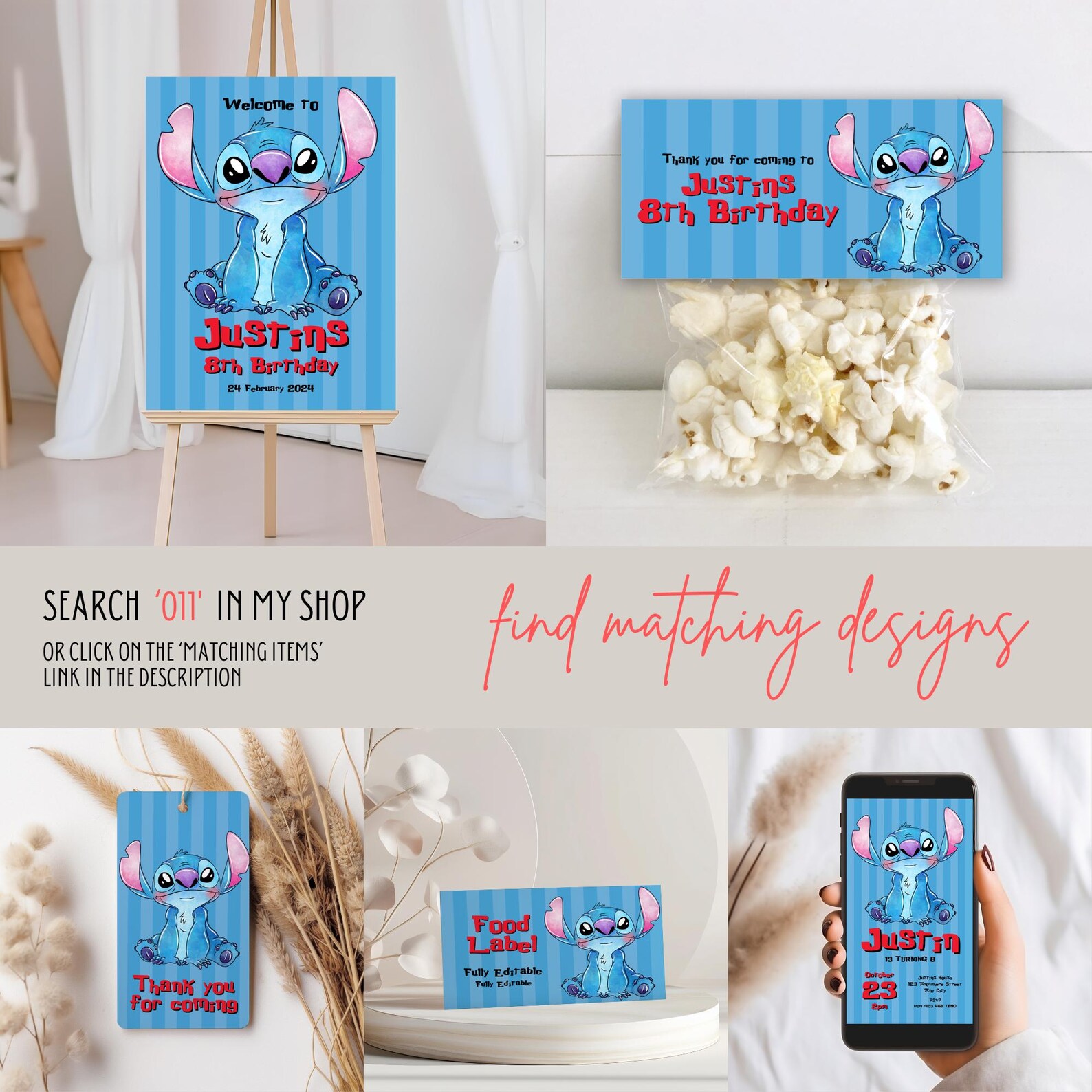 Stitch Water Bottle Label Template, Printable Lilo and Stitch Bottle ...