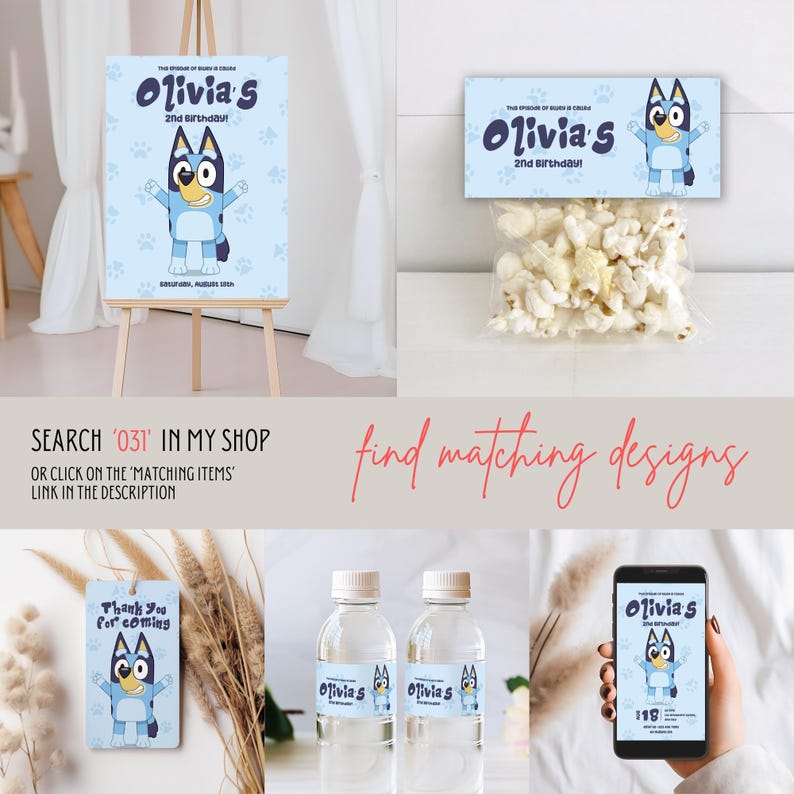 Bluey Food Label, Birthday Party Food Tent Cards, Bluey Food Tent Label ...