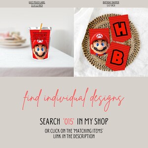 Mario Birthday Party Bundle Template, Editable Birthday Party Bundle ...