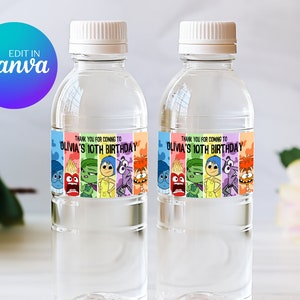 Inside Out Water Bottle Label Template, Printable Inside Out Bottle ...