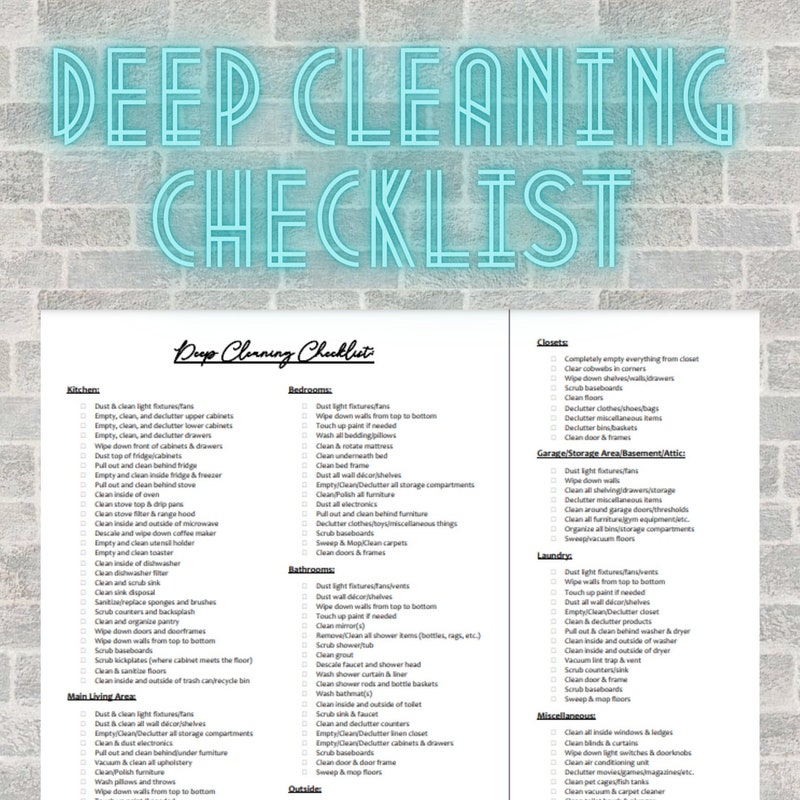 Deep Cleaning - Etsy