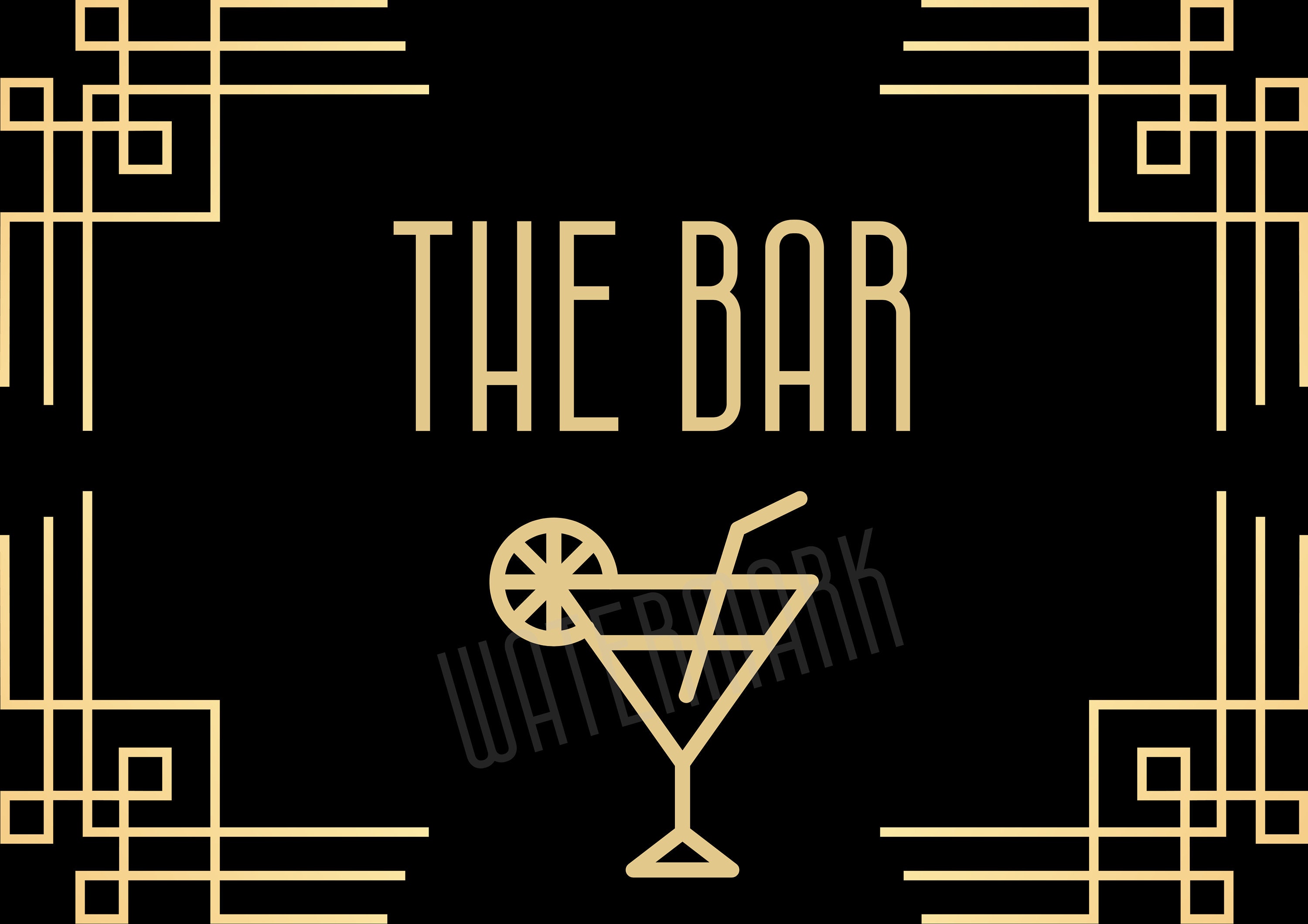 1920s Party Signs: Art Deco Printable Decor (PDF) - Etsy