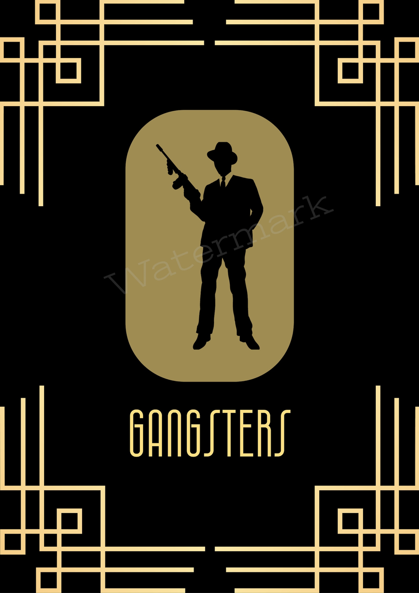 1920s Flappers and Gangsters Signs, Gatsby Party Decorations, 1920s ...