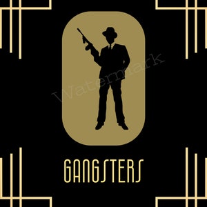 1920s Flappers and Gangsters Signs, Gatsby Party Decorations, 1920s ...