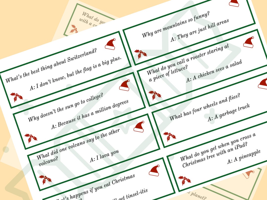 48 Christmas Jokes Printables | Bon Bon | Christmas Cracker Jokes | PDF ...