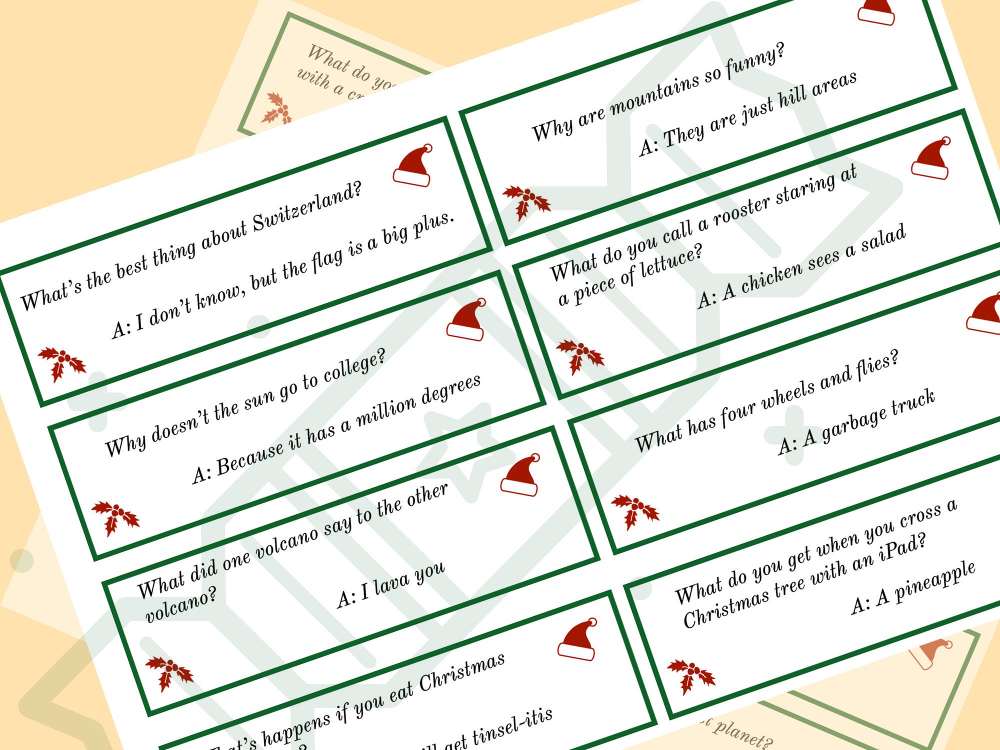 48 Christmas Jokes Printables | Bon Bon | Christmas Cracker Jokes | PDF ...