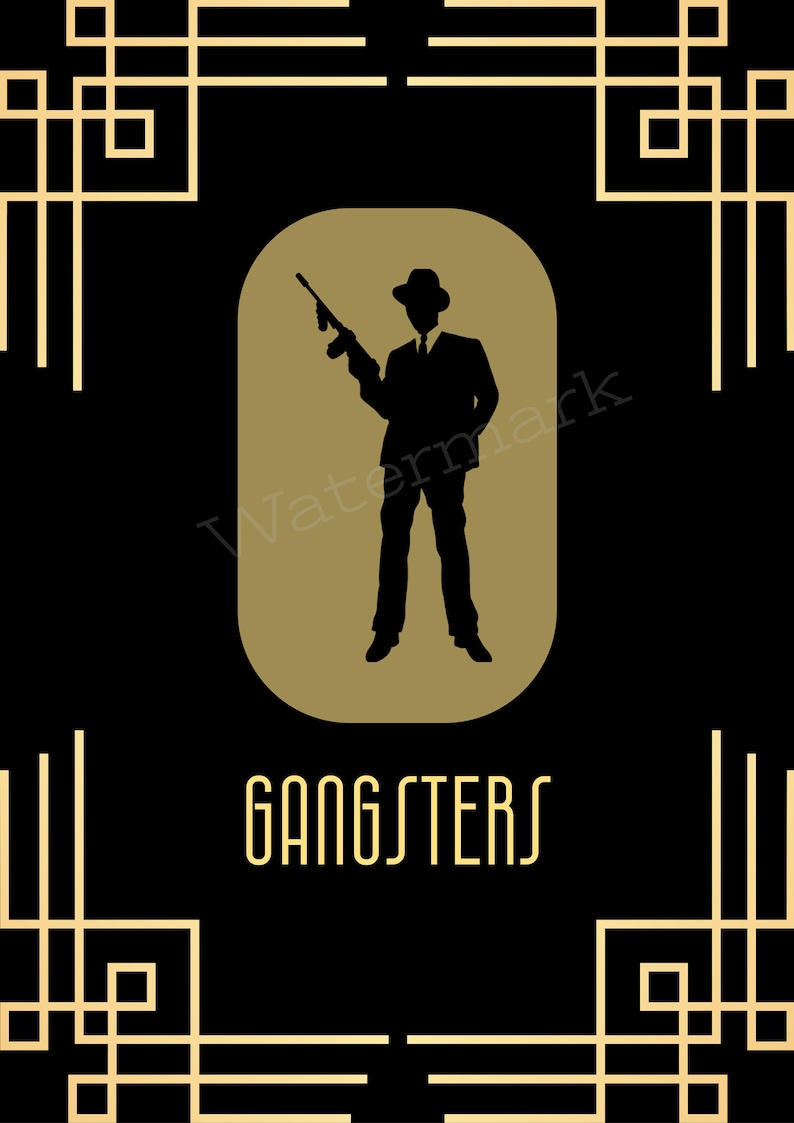 1920s Party Signs: Art Deco Printable Decor (PDF) - Etsy