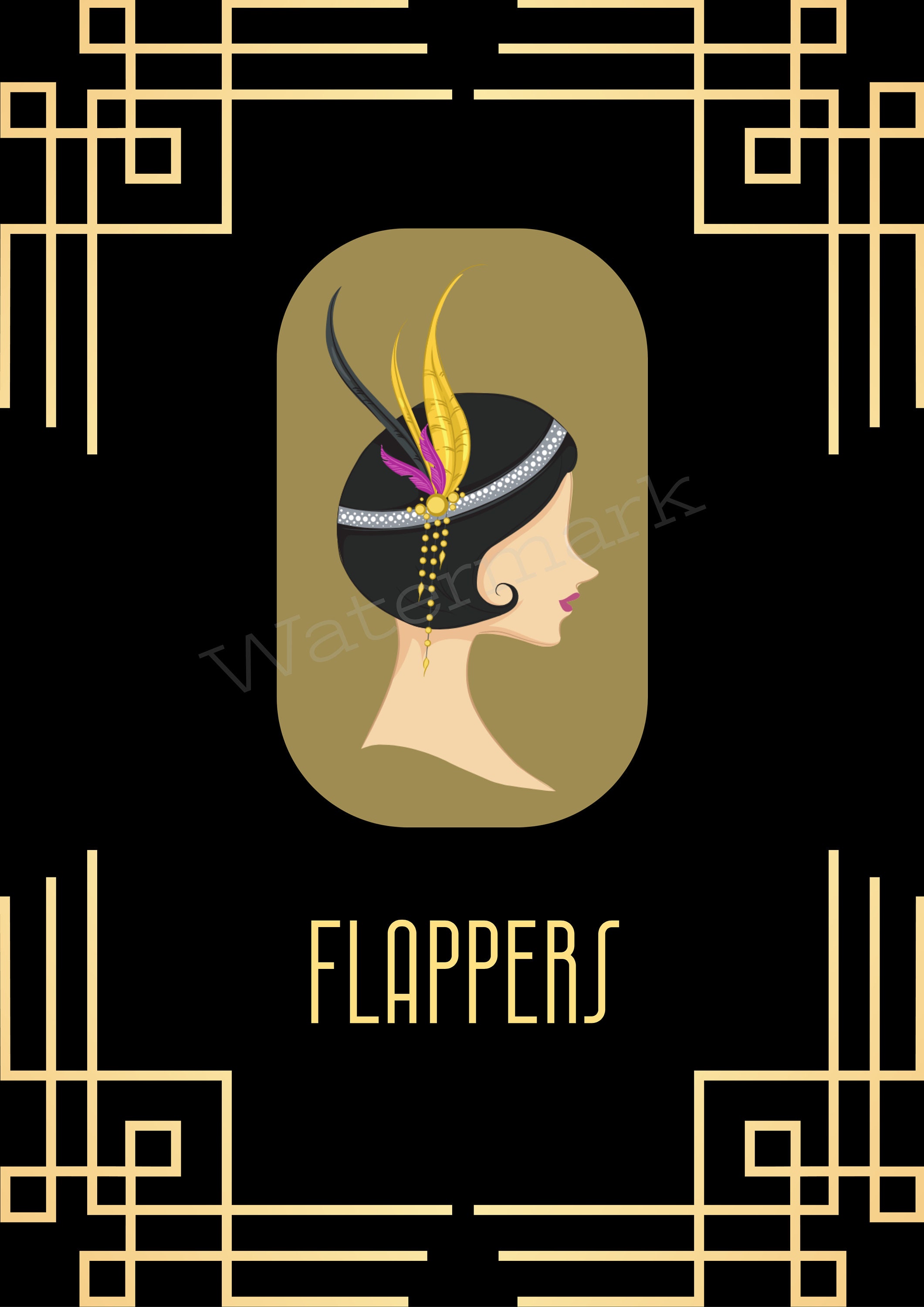 1920s Flappers and Gangsters Signs, Gatsby Party Decorations, 1920s ...