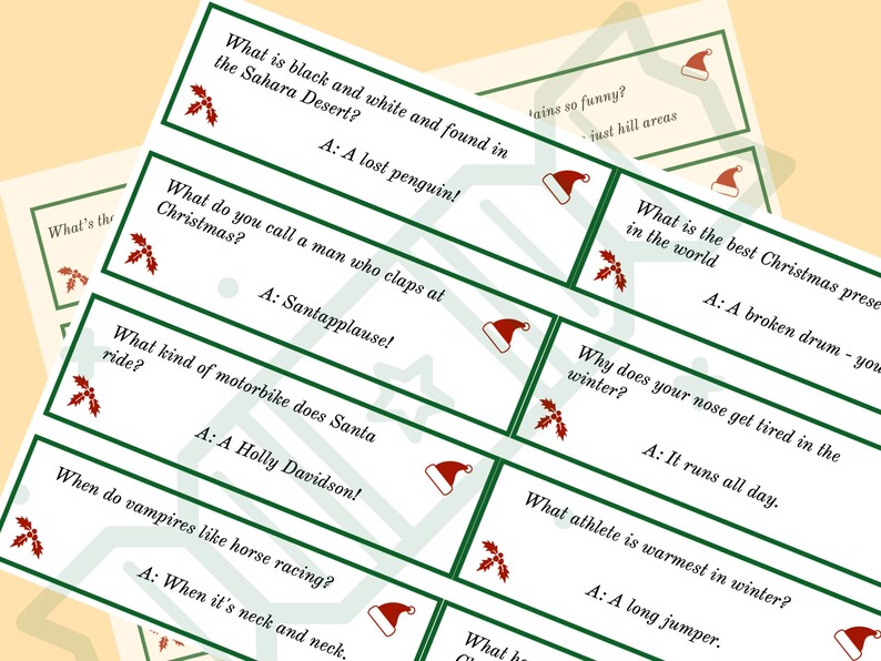 48 Christmas Jokes Printables | Bon Bon | Christmas Cracker Jokes | PDF ...